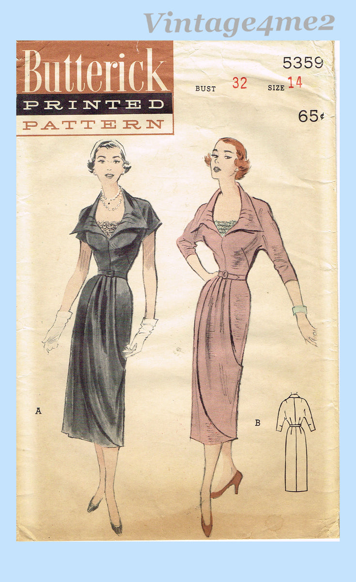 Butterick 3912: 1940s Uncut Misses Dress Sz 36B Vintage Sewing Pattern ...