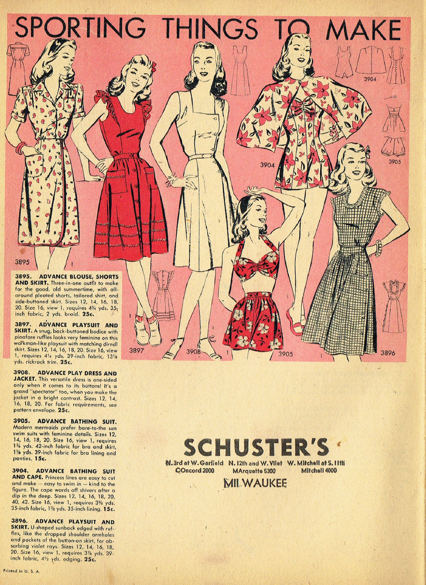 Digital Download Advance Fashion April 1945 Sewing Pattern Catalog ...