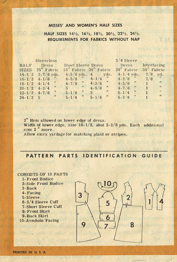 1950s Vintage Anne Adams Sewing Pattern 4627 Misses Tucked Dress Size ...