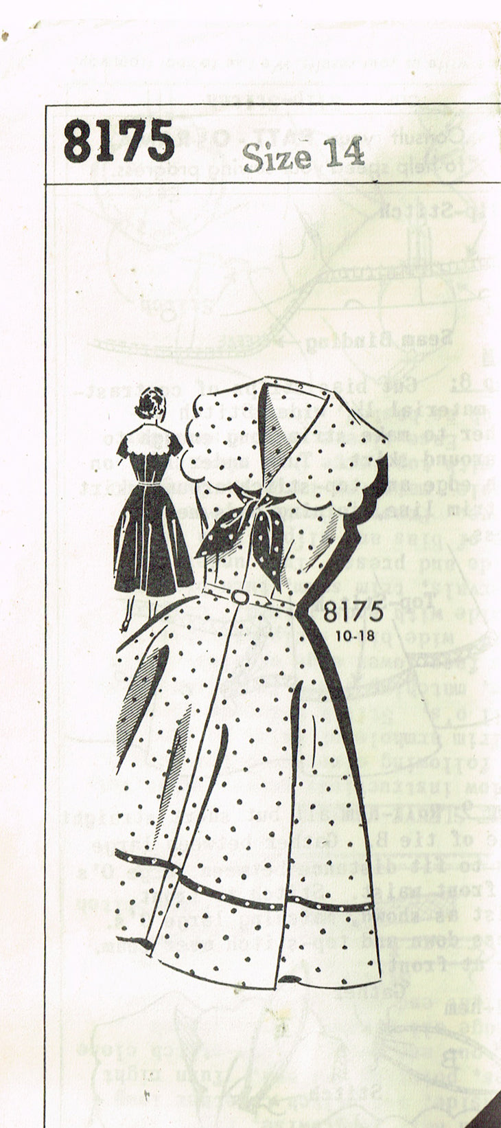 1950s Vintage Mail Order Sewing Pattern 8175 Uncut Misses Sailor Dress ...