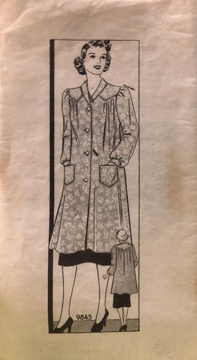 Marian Martin 9845: 1930s Misses Smock Sz Med Vintage Sewing Pattern ...