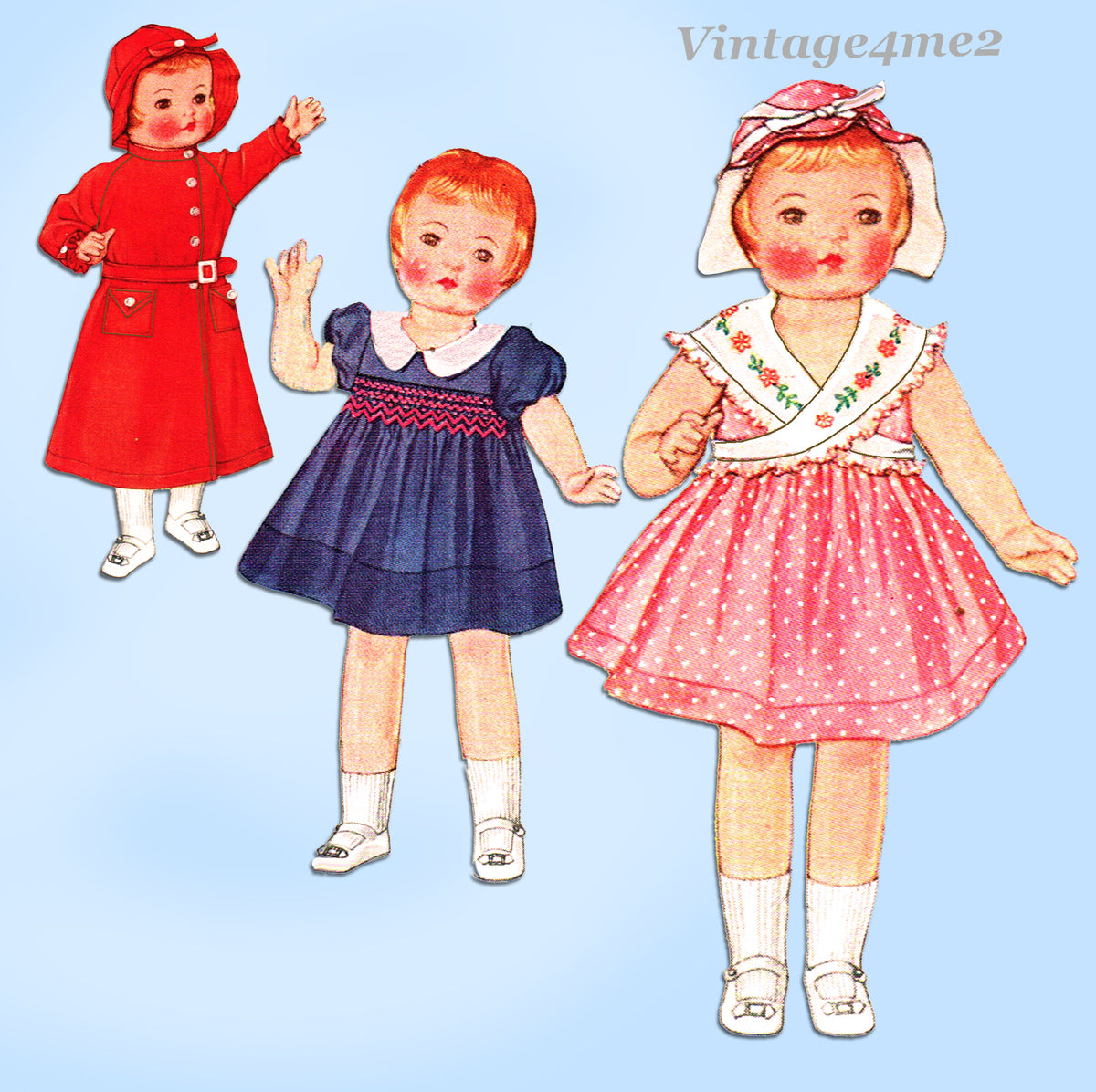 McCall 243: 1930s Uncut Patsy Ann 19 Inch Doll Clothes Vintage Sewing ...