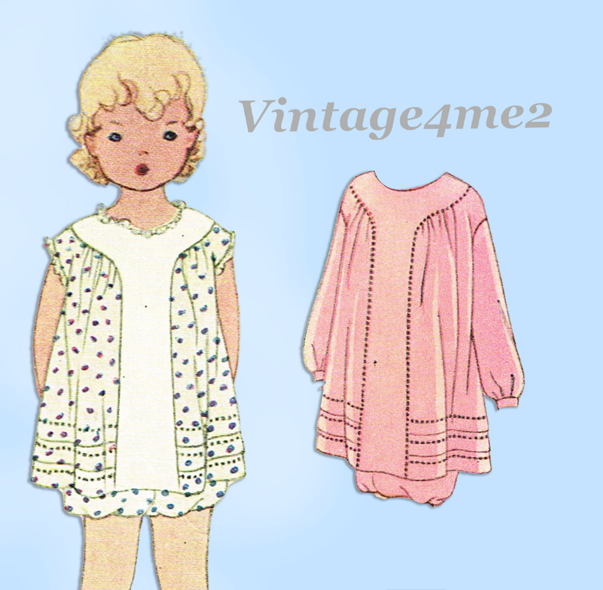 McCall 5900: 1920s Toddler Girls Bloomer Dress Size 6 Vintage Sewing P ...