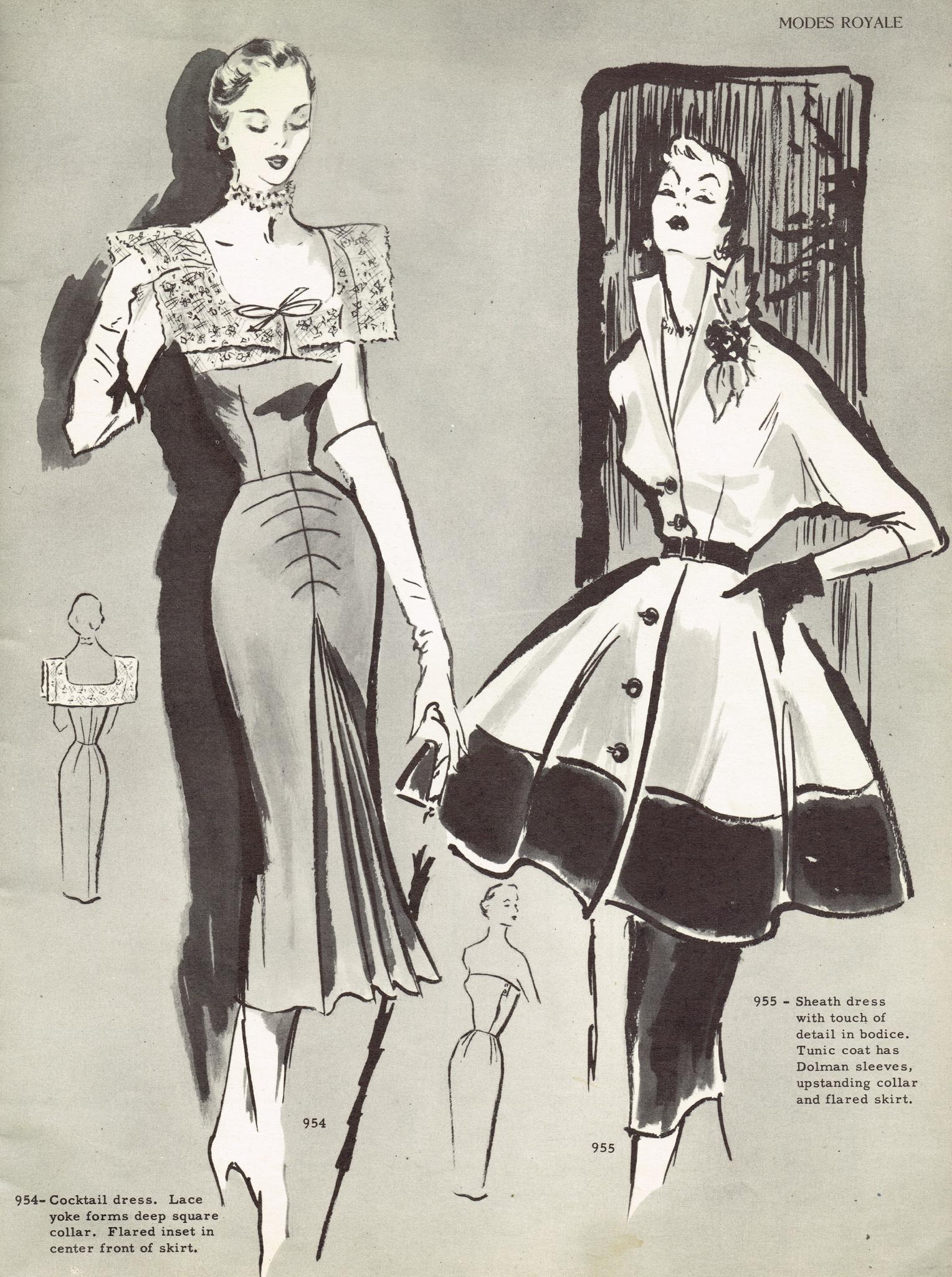 1950s fashion coloring pages