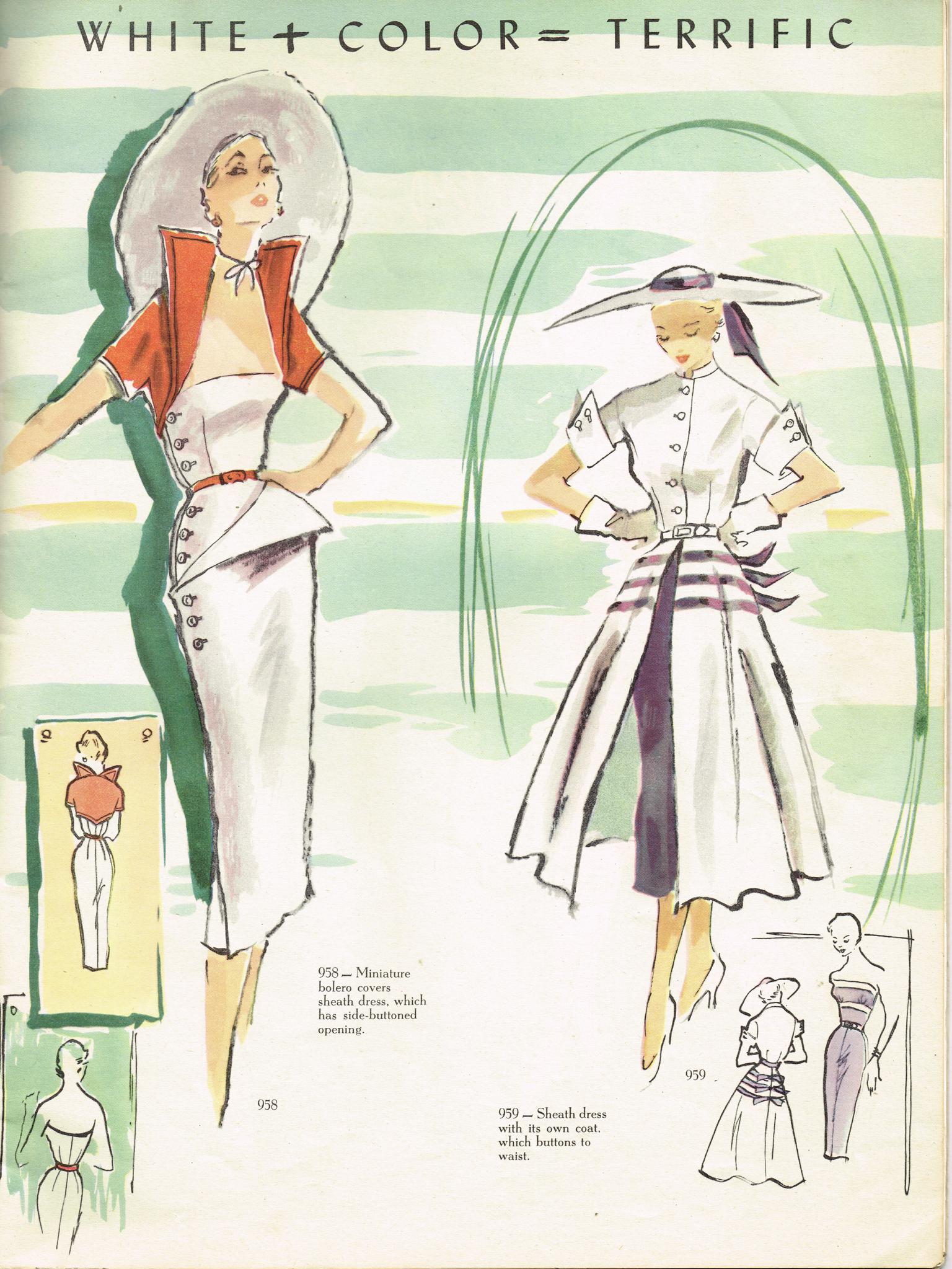 1950s fashion coloring pages