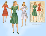 Simplicity 4127: 1940s Easy Misses WWII Dress Size 32 B Vintage Sewing ...