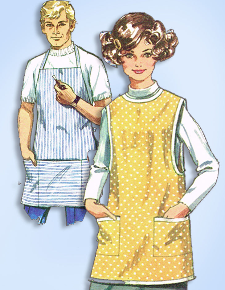1960s Vintage Simplicity Sewing Pattern 7974 His & Hers Apron Set MED ...