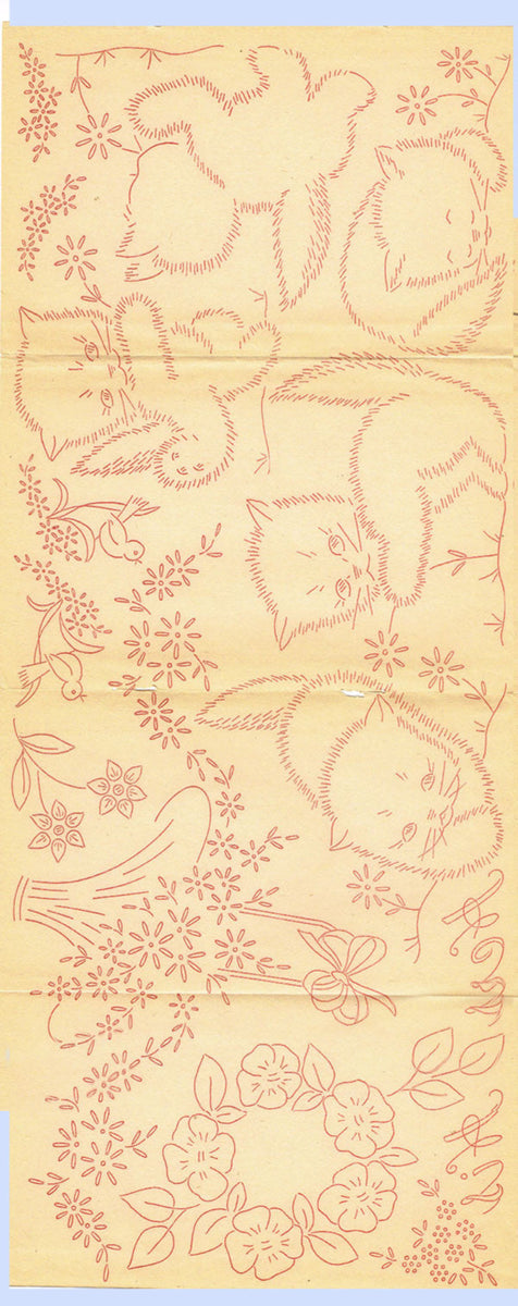 1950s Workbasket Redline Embroidery Transfer #43 Darlin Sweet Perky Ki ...