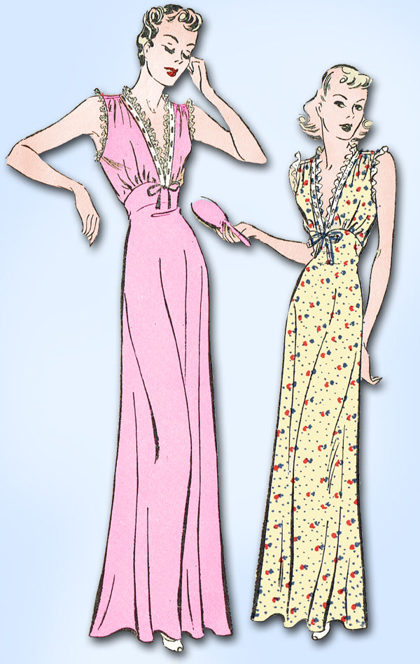 1930s Original Vintage Du Barry Pattern 2362 Uncut Misses Bias Gown 36 ...