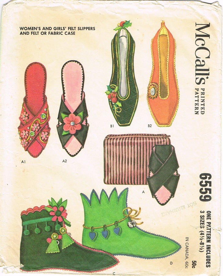 McCall 6559: Slipper Wardrobe 7 Styles. Complete Hard to Find 3 sizes ...