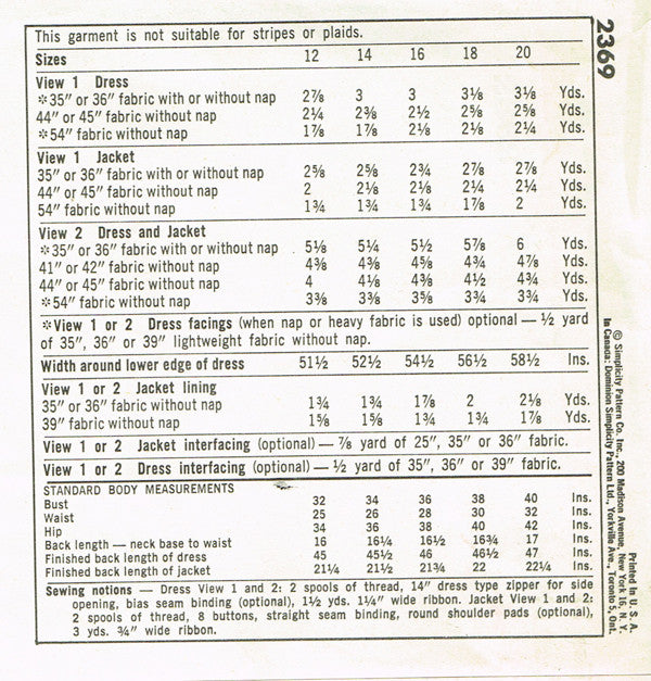 1950s Vintage Simplicity Sewing Pattern 2369 Uncut Misses Dress and Ja ...