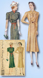 1930s Original Vintage Simplicity Pattern 2640 Uncut Misses Dress 38B ...