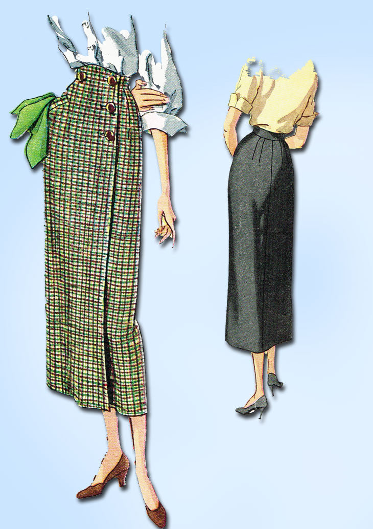 1940s Vintage Simplicity Sewing Patern 2988 Uncut Misses Slender Wrap ...