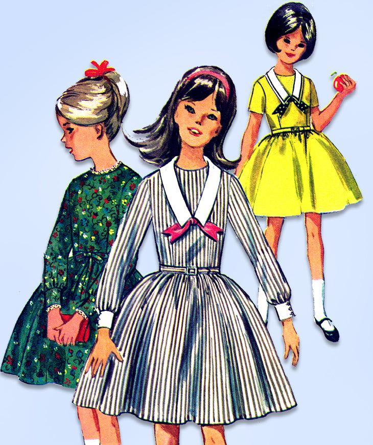 1960s Vintage Simplicity Sewing Pattern 6069 Sweet Uncut Girls Dress ...