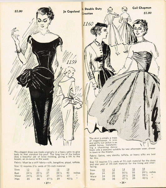 1950s Rare Vintage Spadea American Designer Sewing Pattern Catalog ...